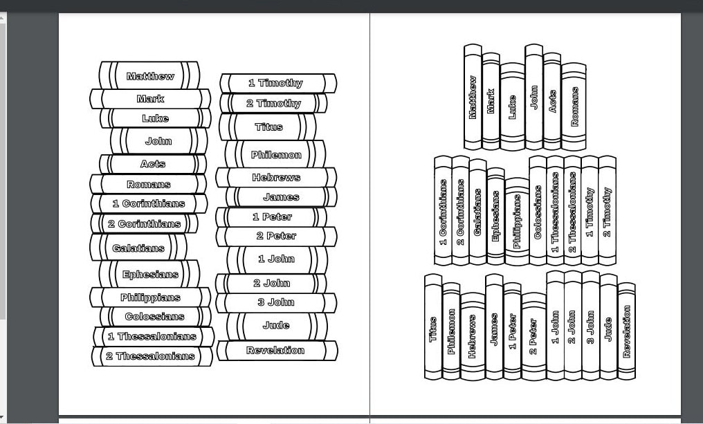 Books of the Bible, Bible Coloring Pages, Bible Activities, Bible ...
