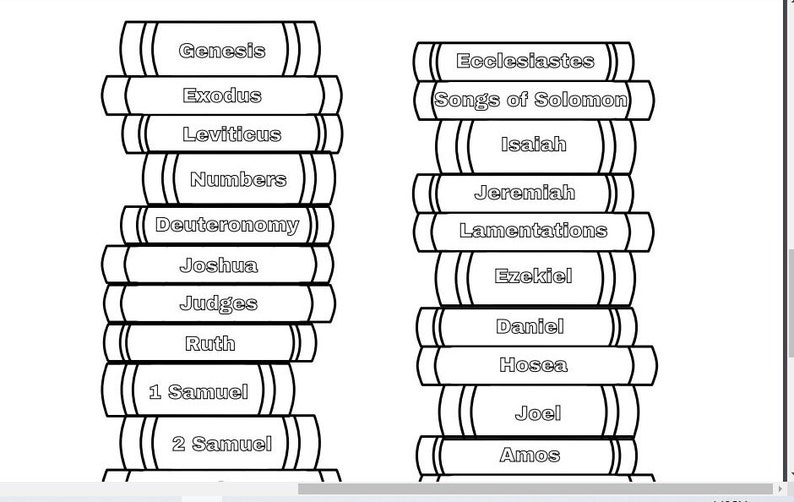 Books of the Bible, Bible Coloring Pages, Bible Activities, Bible ...
