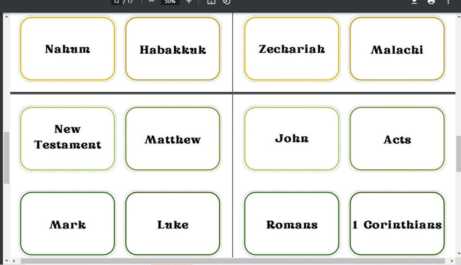 Books of the Bible Flashcards, Books of Bible Cards for Kids, Kids ...