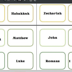 Books of the Bible Flashcards, Books of Bible Cards for Kids, Kids ...