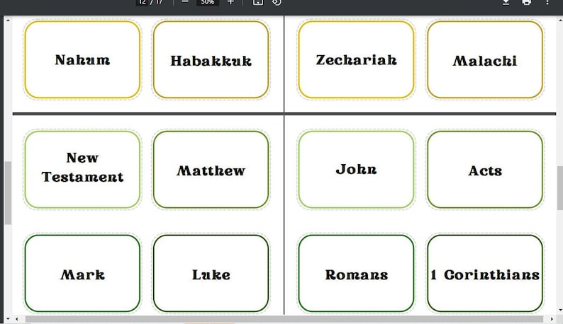 Books of the Bible Flashcards, Books of Bible Cards for Kids, Kids ...