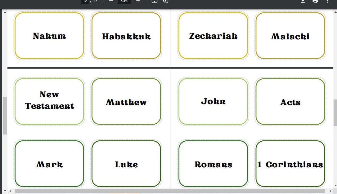 Books of the Bible Flashcards, Books of Bible Cards for Kids, Kids ...