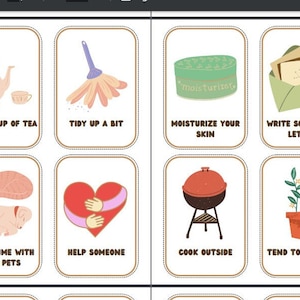 Self Care Cards, Selfcare Cards, Self Care Flashcards, Self Care Ideas ...