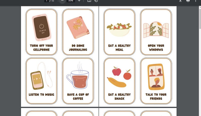 Self Care Cards, Selfcare Cards, Self Care Flashcards, Self Care Ideas ...