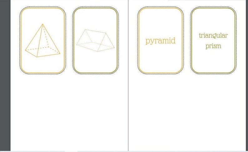 Shapes Flashcards, Shapes for Kids, Shape Flashcard, Math Printables ...