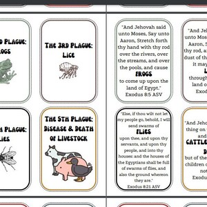 10 Plagues, Ten Plagues Bible, Ten Plagues of Egypt, Bible Flash Cards ...