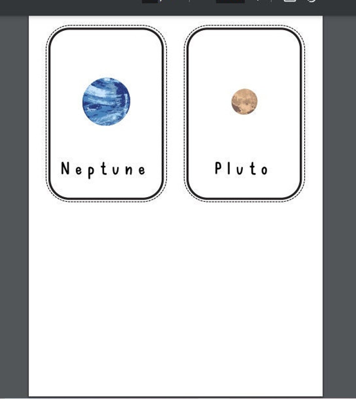 Solar System, Planets Cards, Printable Flashcards, Planets Printable ...