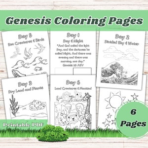 Genesis, Creation Bible Story, Bible Coloring Pages, Bible Coloring ...