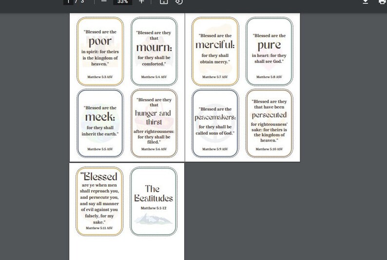 The Beatitudes, Beatitudes, Beatitudes Printable, Matthew 5, Sunday ...