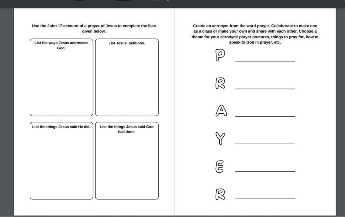 Prayer Worksheet, How to Pray, Childrens Prayer, Kids Prayer, Kids ...