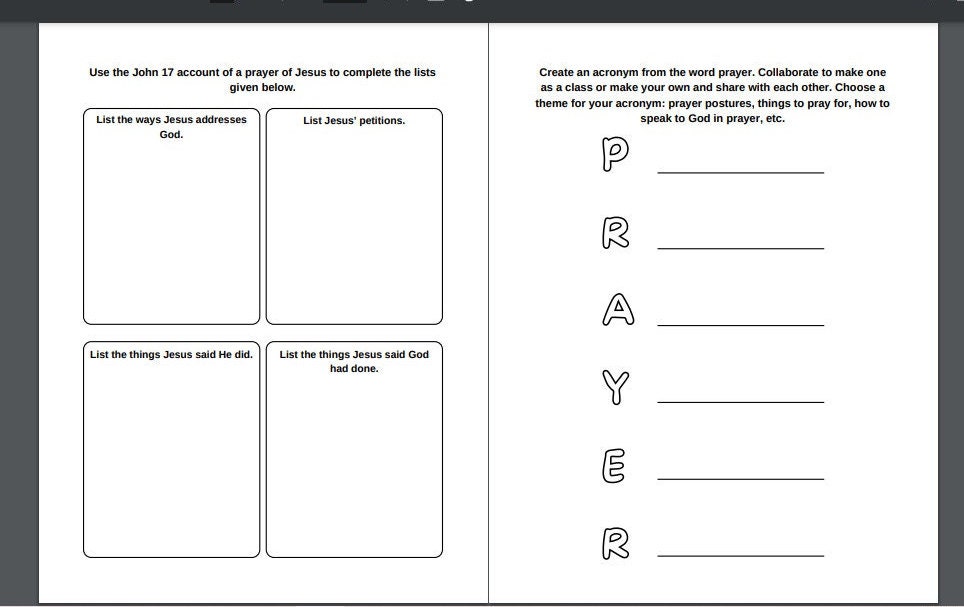 Prayer Worksheet, How to Pray, Childrens Prayer, Kids Prayer, Kids ...