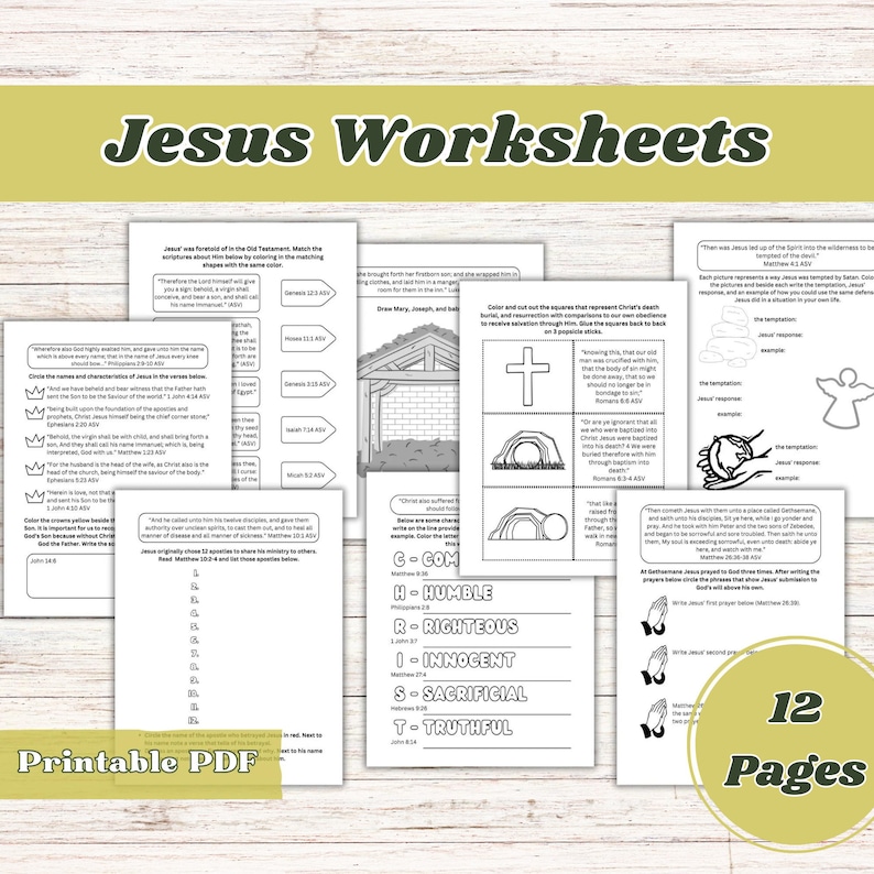 Life of Jesus, Bible Worksheets, Jesus Printable, Kids Bible Study ...