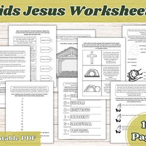 Life of Jesus, Bible Worksheets, Jesus Printable, Kids Bible Study ...