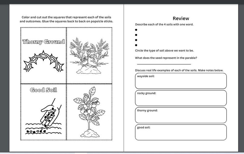 Parable of the Sower, Parables, Bible Worksheets, Kids Bible Study ...