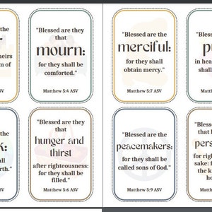 The Beatitudes, Beatitudes, Beatitudes Printable, Matthew 5, Sunday ...
