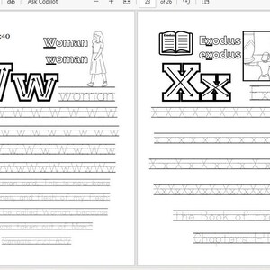 Bible Alphabet, Alphabet Tracing, ABC Tracing, Alphabet Trace, ABC ...
