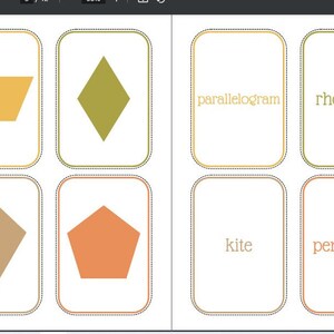 Shapes Flashcards, Shapes for Kids, Shape Flashcard, Math Printables ...