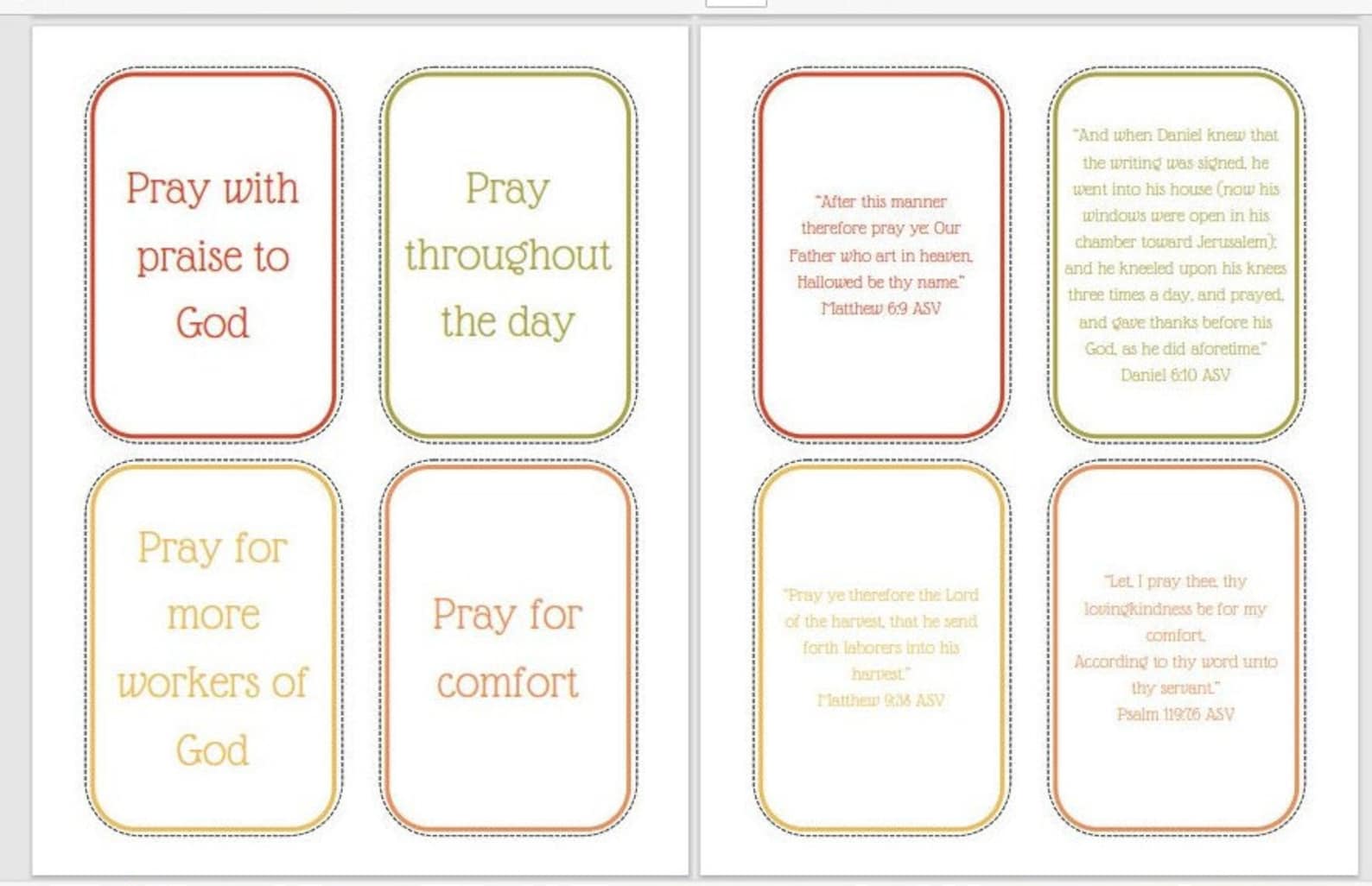 How to Pray, Kids Prayer Cards, Childrens Prayer, Bible Flashcards ...