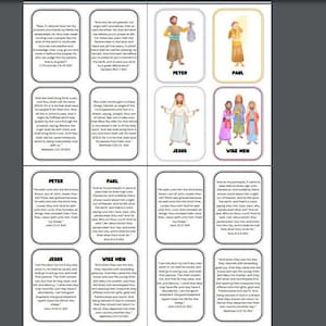 Bible Characters, Kids Bible Cards, Bible Flash Cards, Kids Bible Study ...