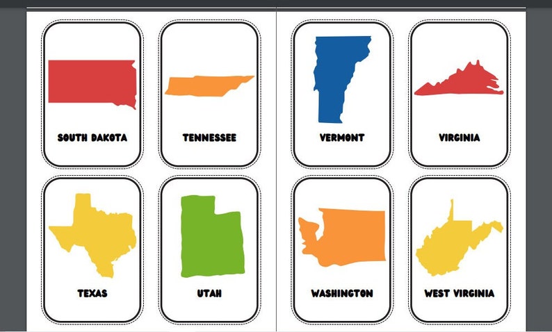 50 States, 50 US States, 50 States for Kids, US Geography, Kids ...