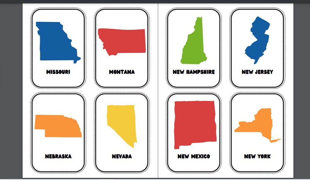 50 States, 50 US States, 50 States for Kids, US Geography, Kids ...