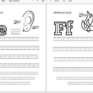 Bible Alphabet, Alphabet Tracing, ABC Tracing, Alphabet Trace, ABC ...