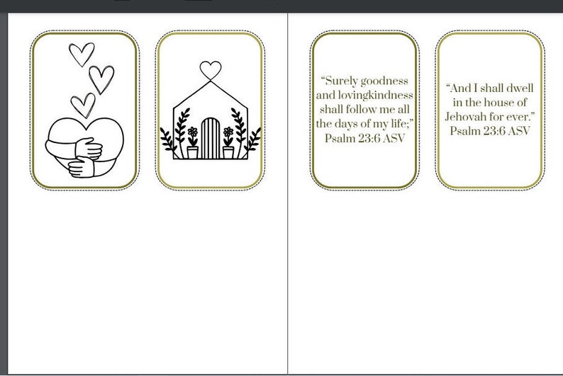 Psalm 23, Psalm 23 Printable, Psalms 23, Bible Cards for Kids, Kids ...