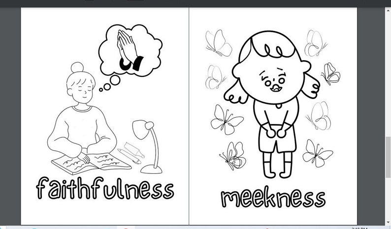 Fruit of the Spirit, Bible Coloring Pages, Bible Coloring Kids, Bible ...