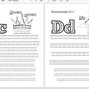 Bible Alphabet, Alphabet Tracing, ABC Tracing, Alphabet Trace, ABC ...