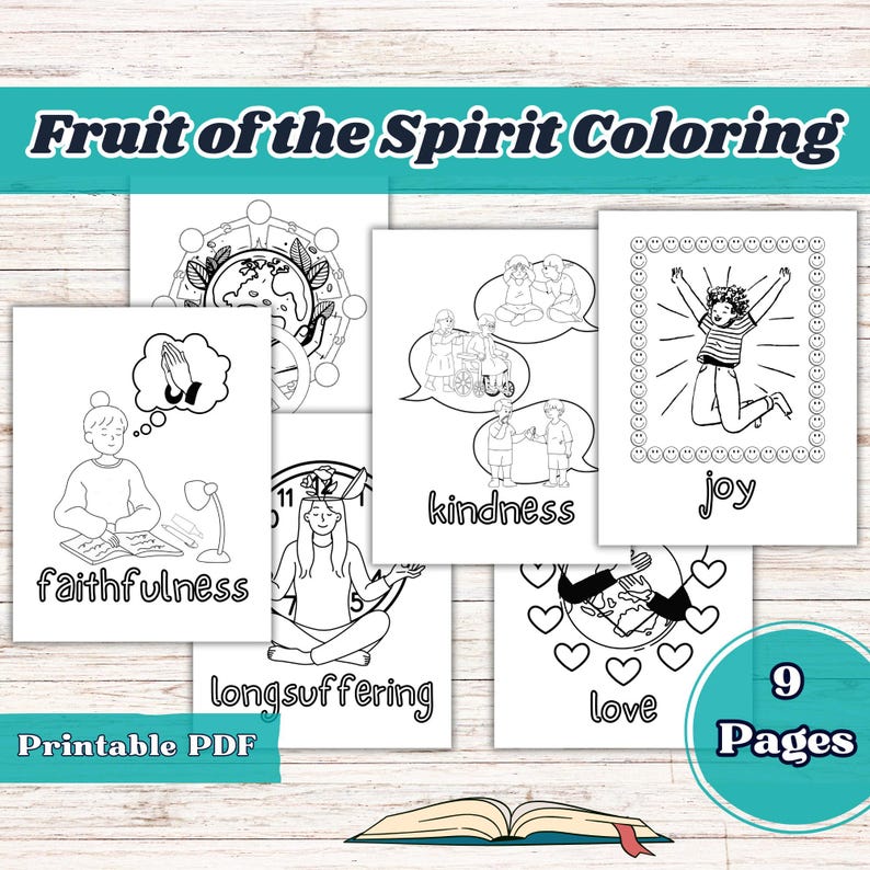 Fruit of the Spirit, Bible Coloring Pages, Bible Coloring Kids, Bible ...