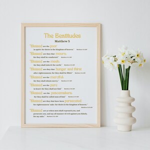 The Beatitudes, Beatitudes Poster, Beatitudes Printable, Matthew 5 ...
