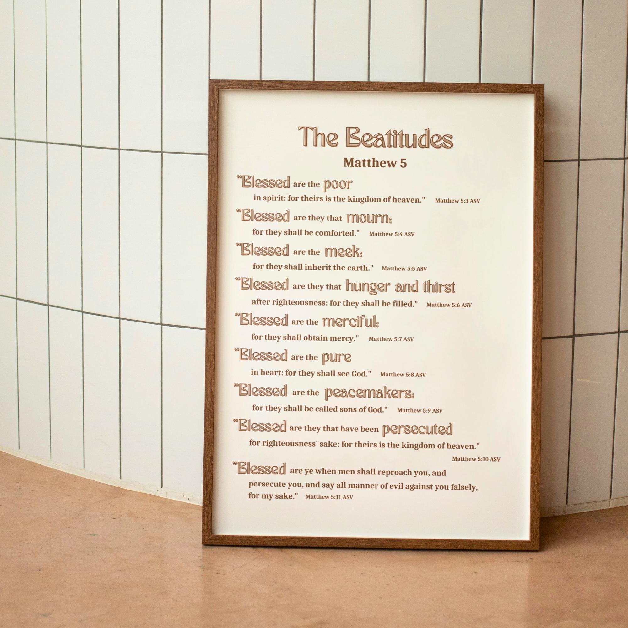 The Beatitudes, Beatitudes Poster, Beatitudes Printable, Matthew 5 ...