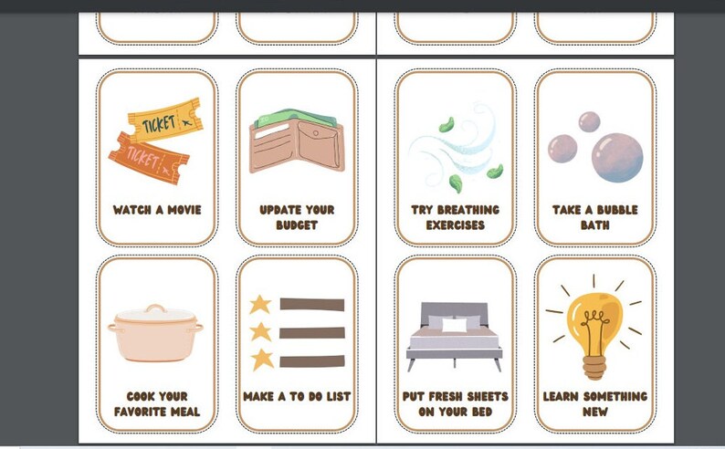 Self Care Cards, Selfcare Cards, Self Care Flashcards, Self Care Ideas ...