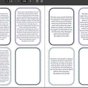 Seven Churches, Revelation, Bible Flash Cards, Bible Verse Cards, Kids ...