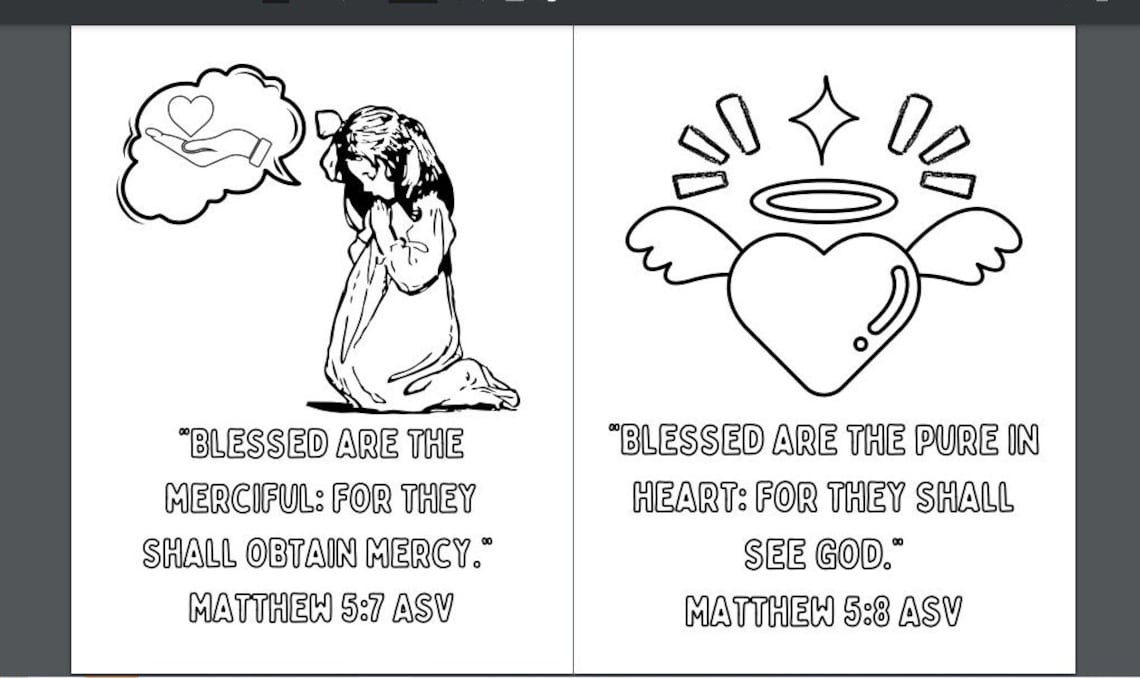 The Beatitudes, Beatitudes, Beatitudes Printable, Bible Coloring Pages ...