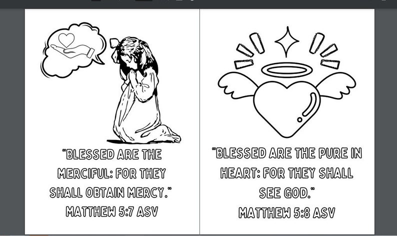 The Beatitudes, Beatitudes, Beatitudes Printable, Bible Coloring Pages ...