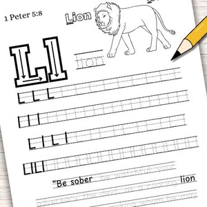 Bible Alphabet, Alphabet Tracing, ABC Tracing, Alphabet Trace, ABC ...