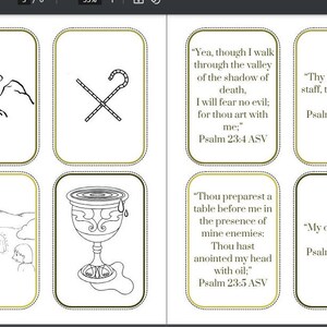 Psalm 23, Psalm 23 Printable, Psalms 23, Bible Cards for Kids, Kids ...
