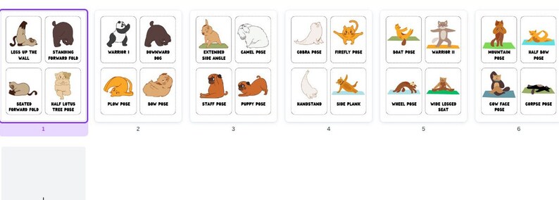 Kids Animal Yoga Poses Cards Yoga for Kids Kids Mindfulness - Etsy
