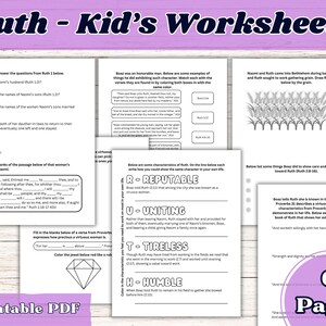 Book of Ruth, Bible Worksheets, Ruth Bible, Kids Bible Study, Ruth ...