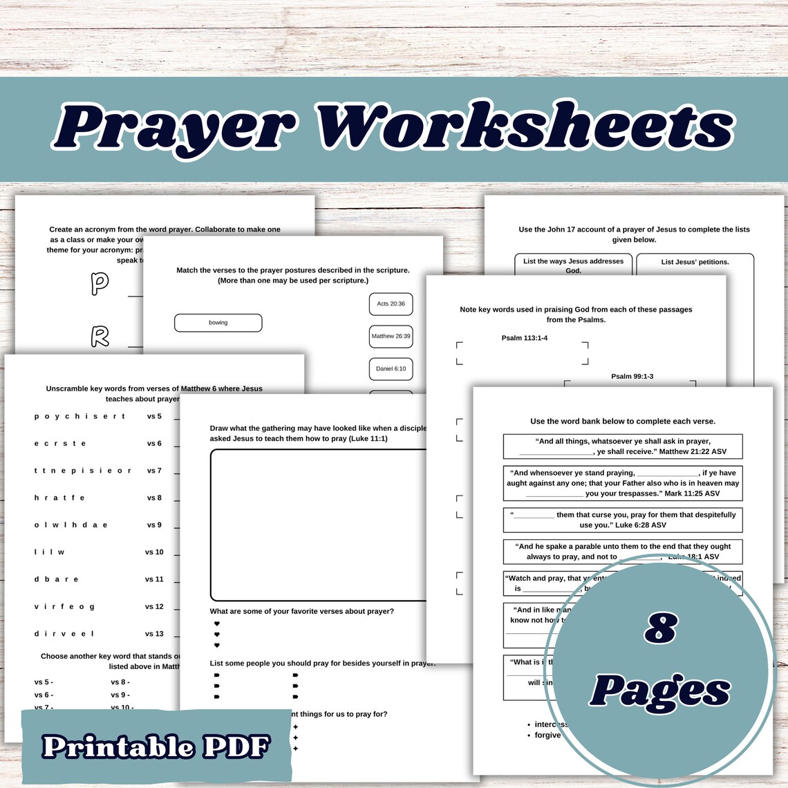 Prayer Worksheet, How to Pray, Childrens Prayer, Kids Prayer, Kids ...