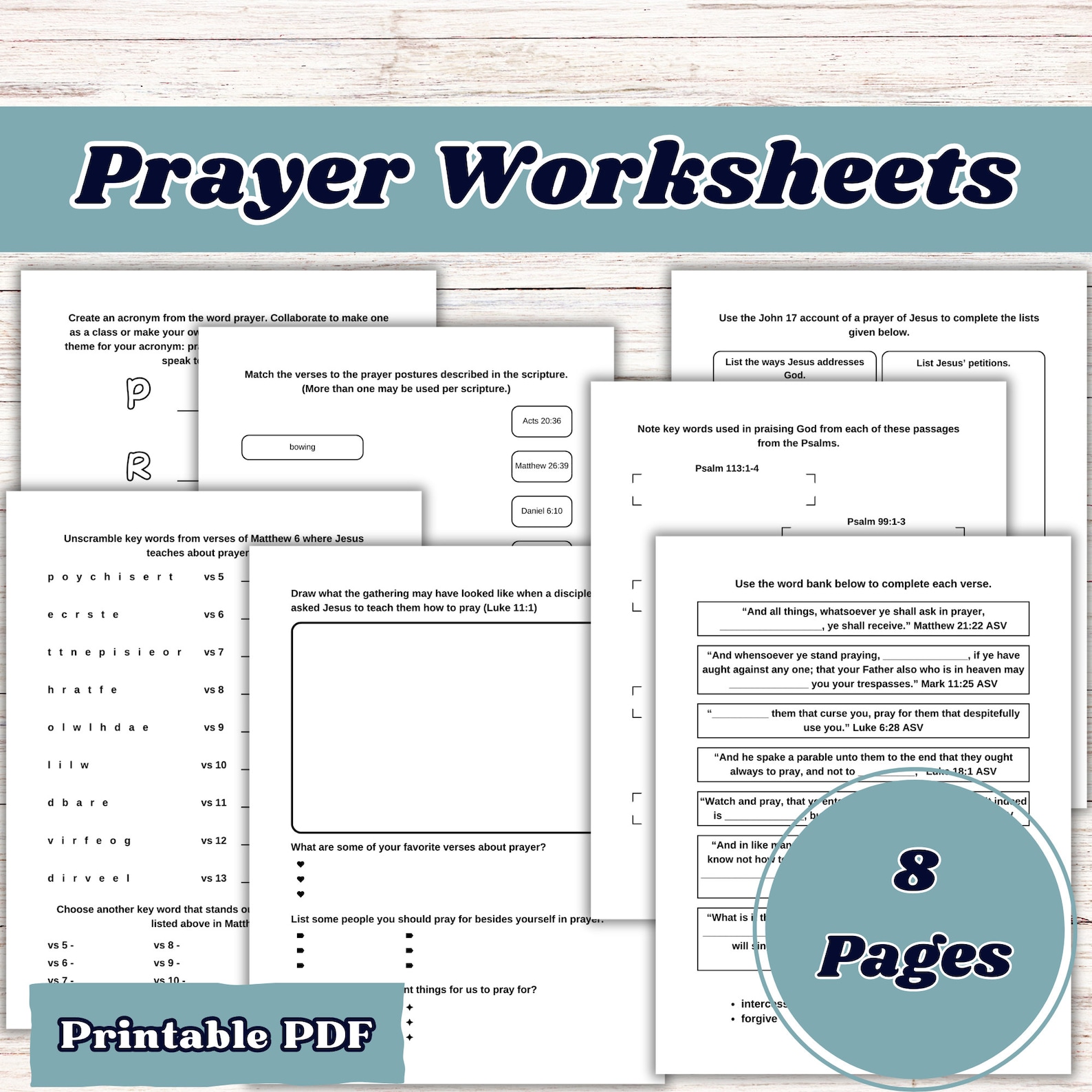 Prayer Worksheet, How to Pray, Childrens Prayer, Kids Prayer, Kids ...