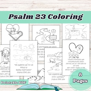 Psalm 23, Psalm 23 Printable, Psalms 23, Bible Coloring Pages, Bible ...