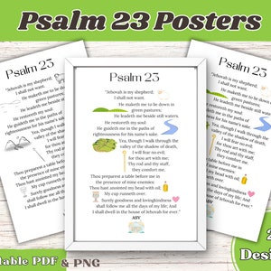 Psalm 23, Psalm 23 Wall Art, Psalm 23 Print, Psalm 23 Poster, Psalm 23 ...