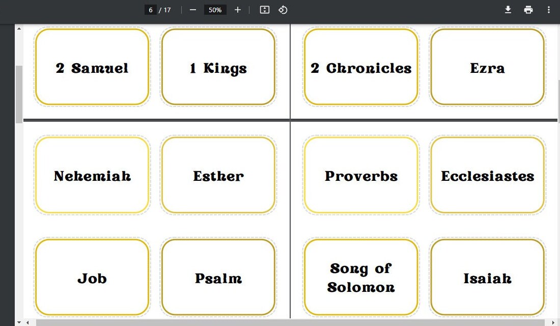Books of the Bible Flashcards, Books of Bible Cards for Kids, Kids ...