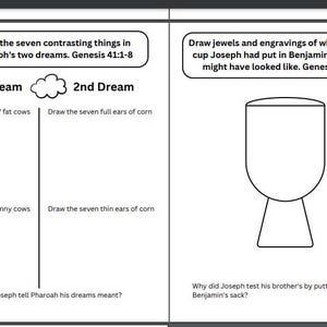 Story of Joseph, Bible Activity Pages, Bible Worksheets, Kids Bible ...