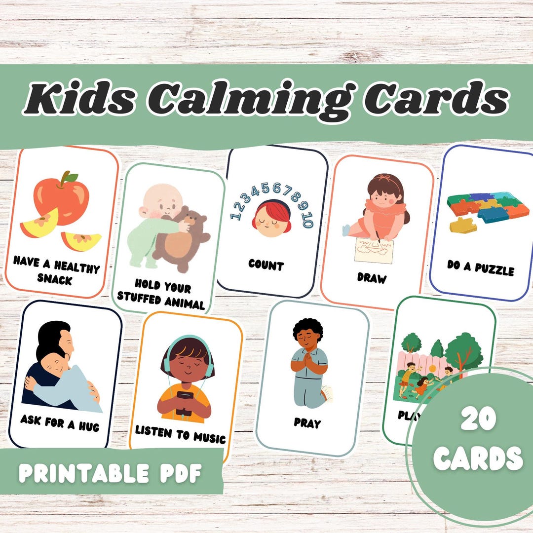 Calming Cards, Calming Corner Cards, Calming Down Corner, Calming ...