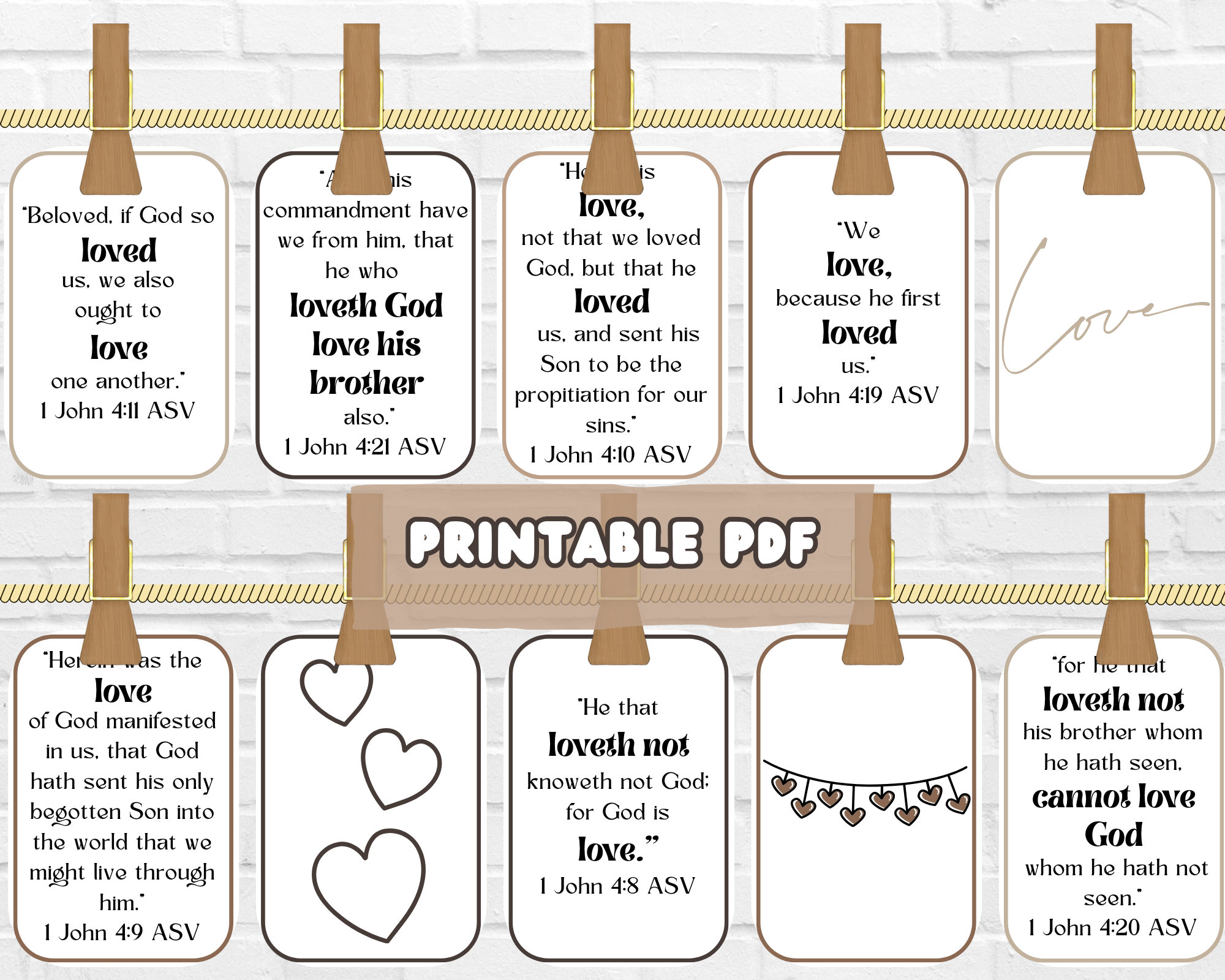 1 John, Bible Flash Cards, Bible Verse Cards, Kids Bible Printable ...