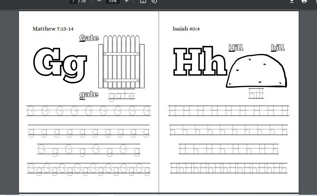 Bible Alphabet, Alphabet Tracing, ABC Tracing, Alphabet Trace, ABC ...