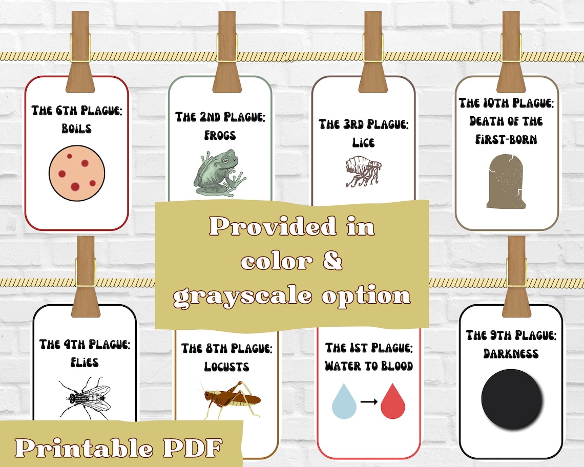 10 Plagues, Ten Plagues Bible, Ten Plagues of Egypt, Bible Flash Cards ...